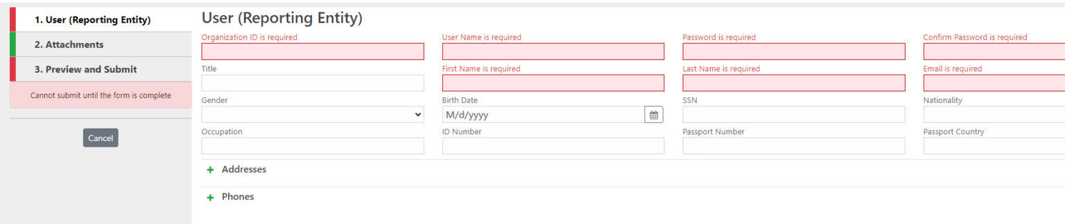 GoAML Registration - FIA