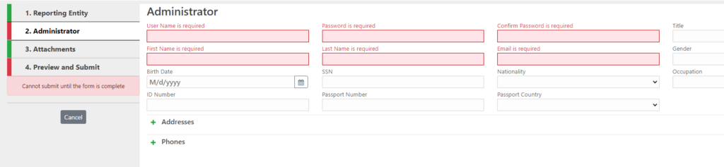 GoAML Registration - FIA